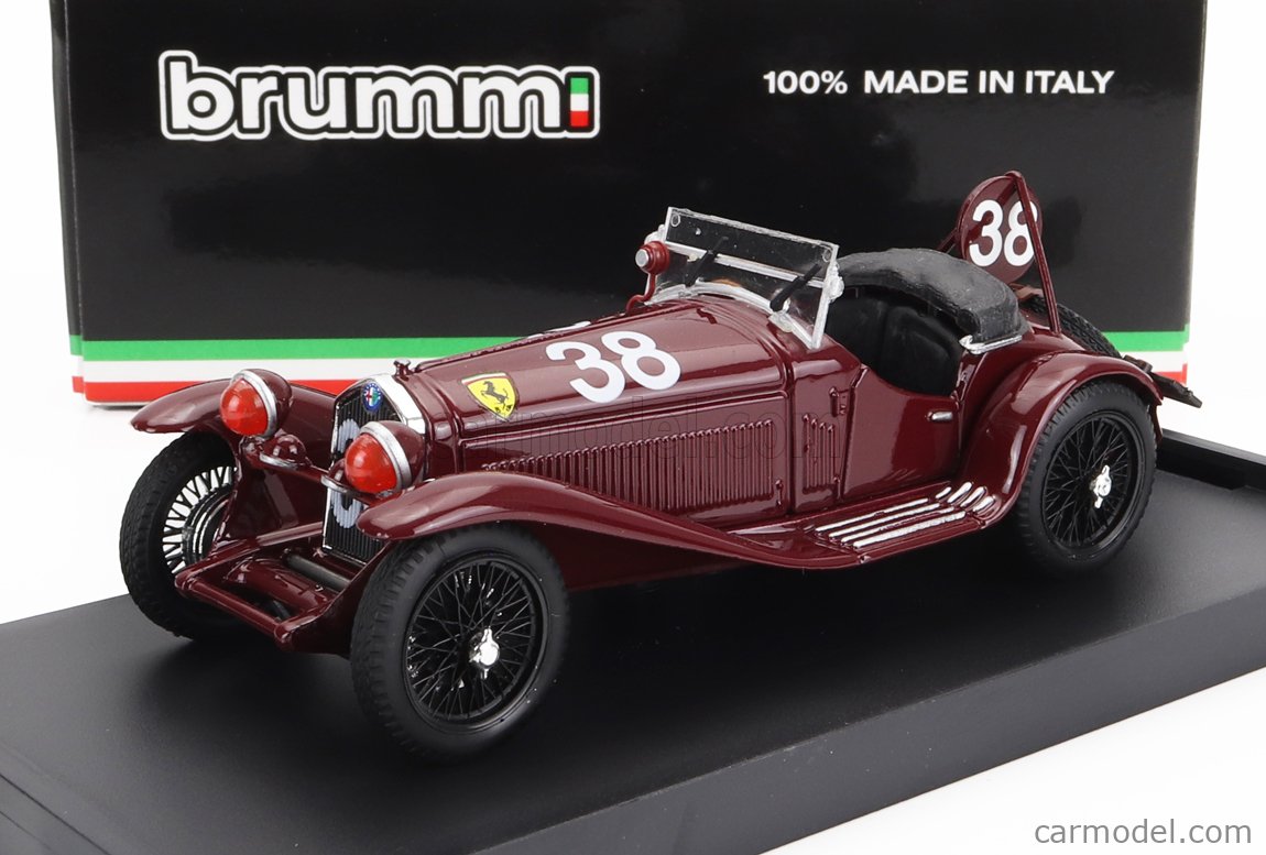 BRUMM R654 Scale 1/43 | ALFA ROMEO 8C 2300 SPIDER TEAM SCUDERIA FERRARI N 38 WINNER 24h SPA 1932 ...