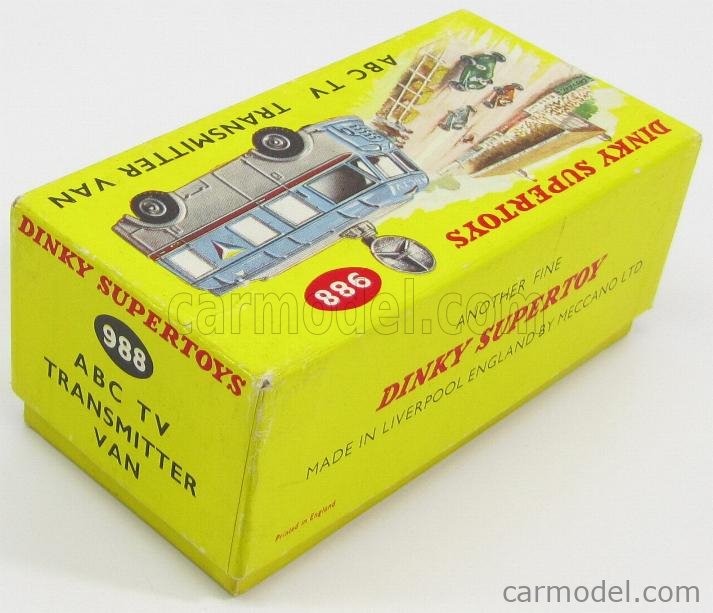 DINKY ENGLAND 988 Scale 1/43 | ABC ABC TV TRANSMITTER VAN LIGHT BLUE GREY