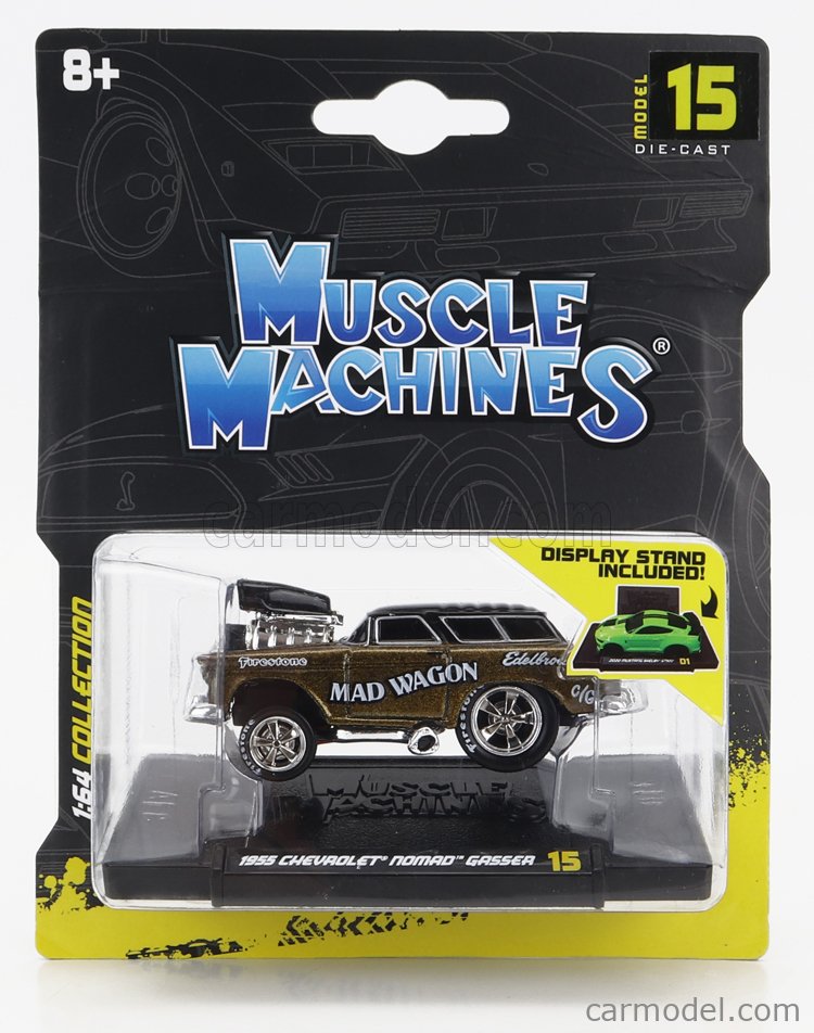 MAISTO 15526-15 Escala 1/64 | CHEVROLET NOMAD GASSER CUSTOM 1955 GOLD BLACK