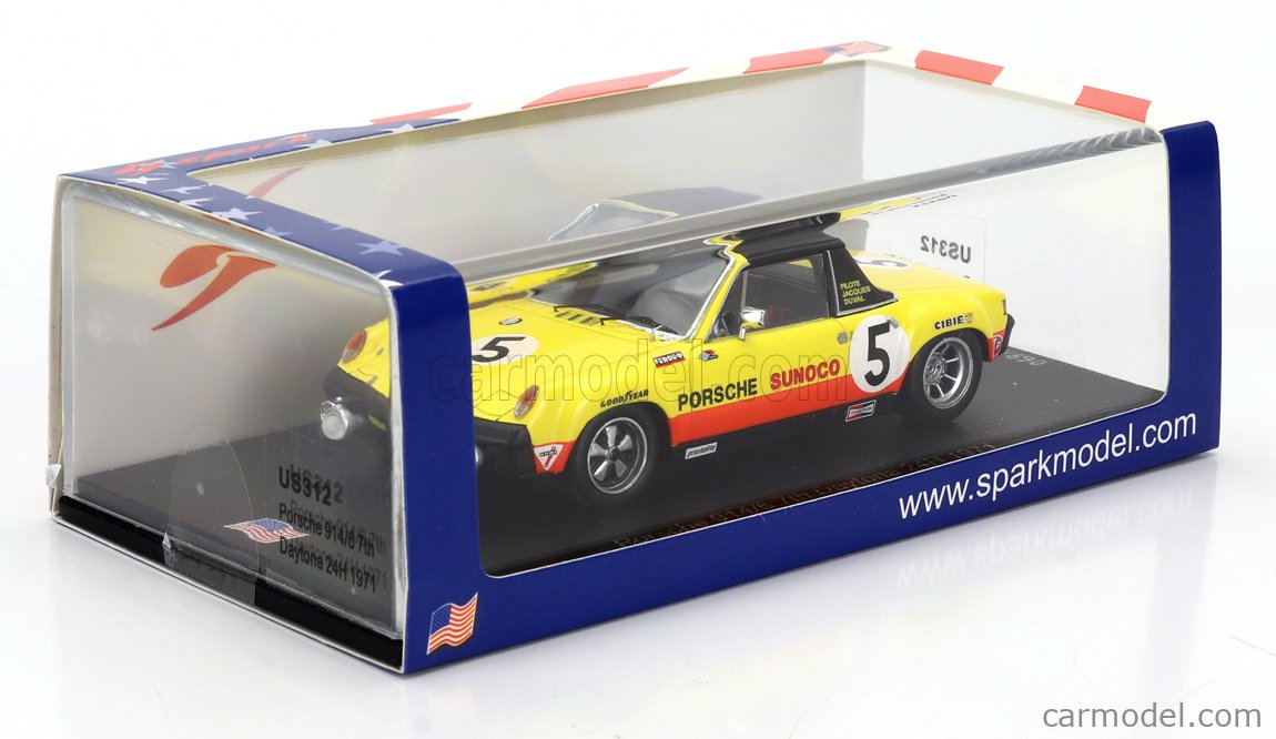 SPARK-MODEL US312 Scale 1/43 | PORSCHE 914/6 N 5 24h DAYTONA 1971 J ...