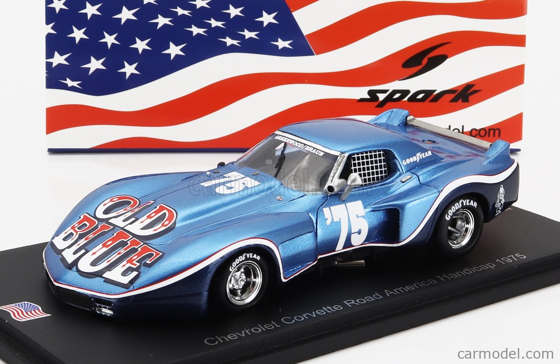 SPARK-MODEL US193 Scale 1/43 | CHEVROLET CORVETTE N 75 ROAD AMERICA ...