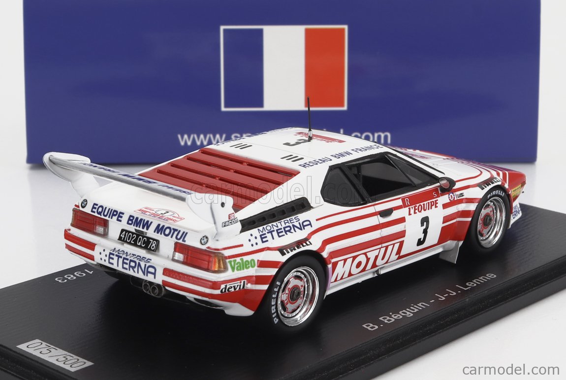 SPARK-MODEL SF145 Scale 1/43 | BMW M1 TEAM MOTUL N 3 RALLY TOUR DE ...