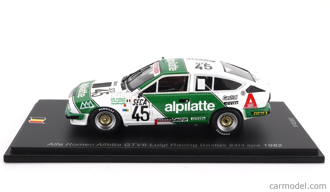 SPARK-MODEL SB344 Scale 1/43 | ALFA ROMEO ALFETTA GTV6 TEAM BASTOS ...