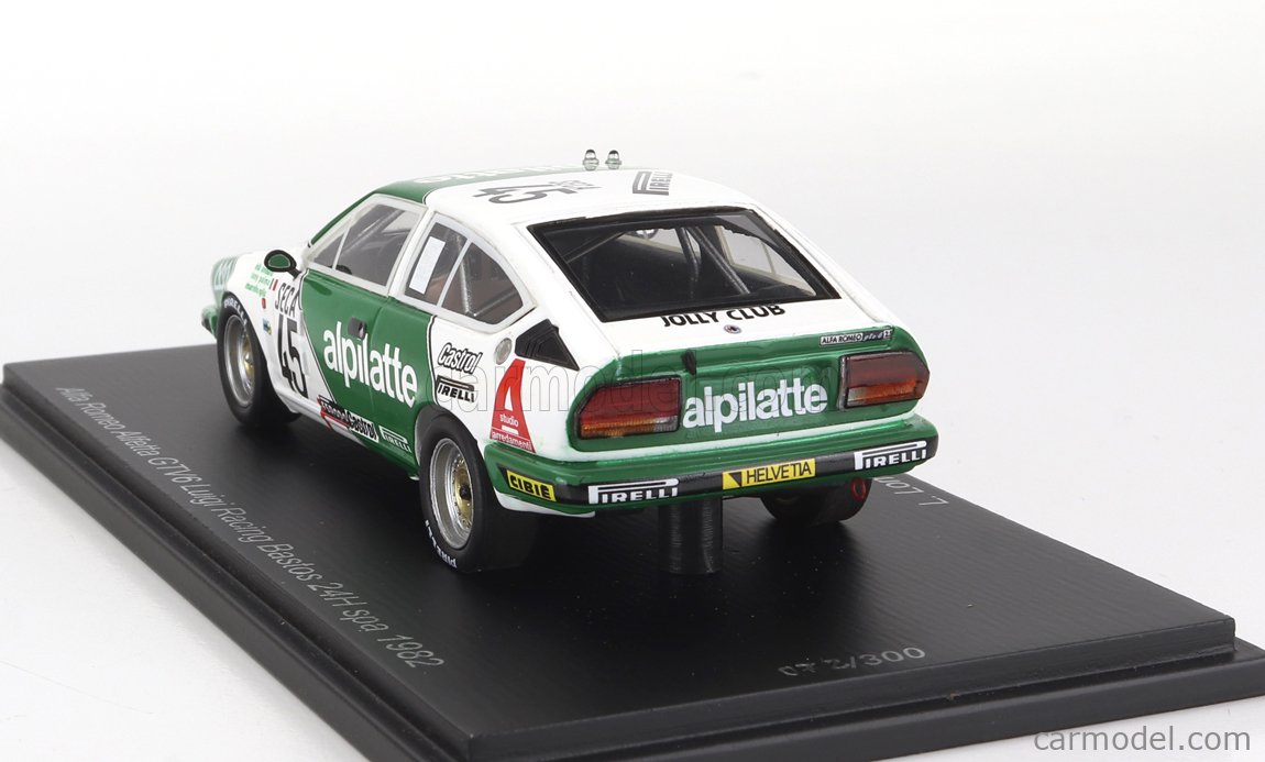 SPARK-MODEL SB344 Scala 1/43 | ALFA ROMEO ALFETTA GTV6 TEAM BASTOS ...