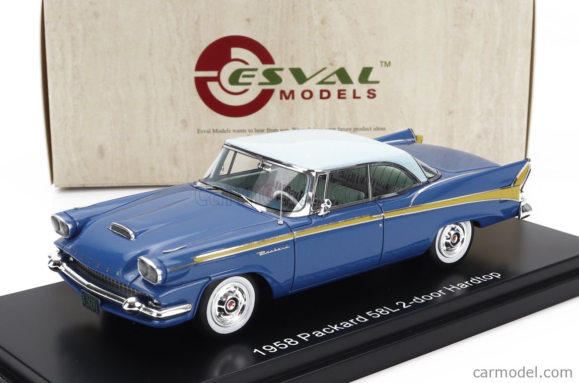 ESVAL MODEL EMUS43009B Escala 1/43 | PACKARD 58L HARD-TOP CLOSED 1958 2 ...