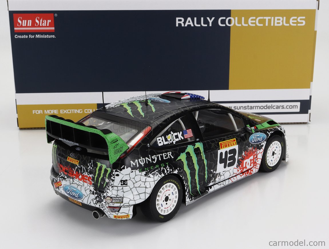 SUN-STAR 03957 Scale 1/18 | FORD ENGLAND FOCUS RS WRC06 MONSTER N 43 ...