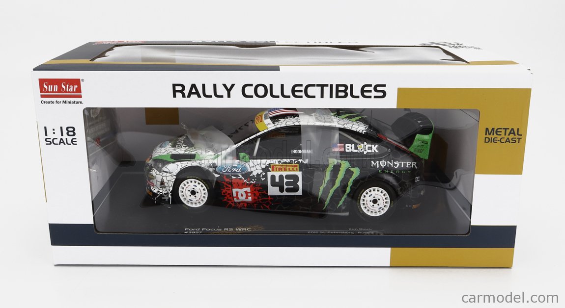 SUN-STAR 03957 Scale 1/18 | FORD ENGLAND FOCUS RS WRC06 MONSTER N 43 ...