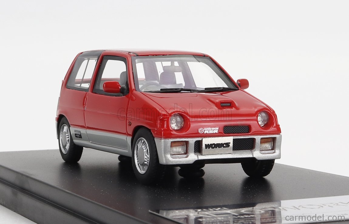 HI-STORY HS361-RE Masstab: 1/43 | SUZUKI ALTO WORKS RS/R 1988 RED SILVER
