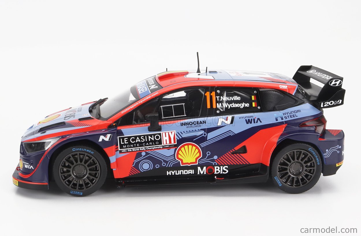 IXO-MODELS 18RMC112.22 Scale 1/18 | HYUNDAI i20 COUPE WRC MOBIS N 11 6th RALLY MONTECARLO 2022 T ...