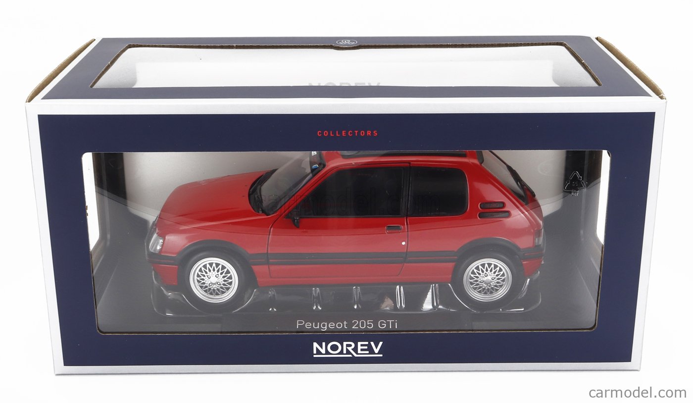 NOREV 184846 Scale 1/18 | PEUGEOT 205 1.9 GTi PTS RIMS 1992 RED NOREV 184846 Scale 1/18 | PEUGEOT 205 1.9 GTi PTS RIMS 1992 RED
