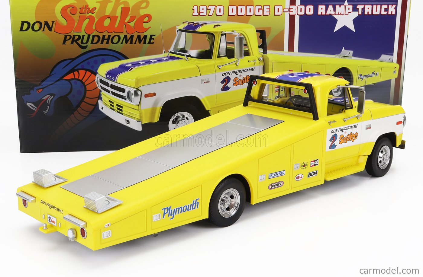 ACME-MODELS A1801908 Scale 1/18 | DODGE D-300 TRUCK RAMP CAR ...