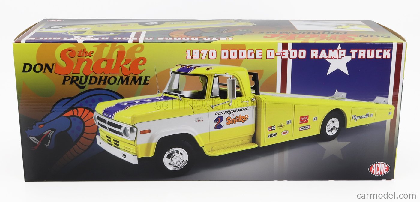 ACME-MODELS A1801908 Scale 1/18 | DODGE D-300 TRUCK RAMP CAR ...