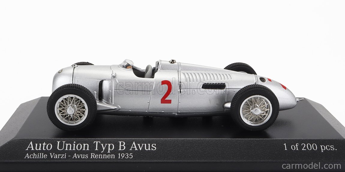 MINICHAMPS 410353002 Масштаб 1/43 | AUTO UNION F1 TYPE B N 2 3rd AVUS ...