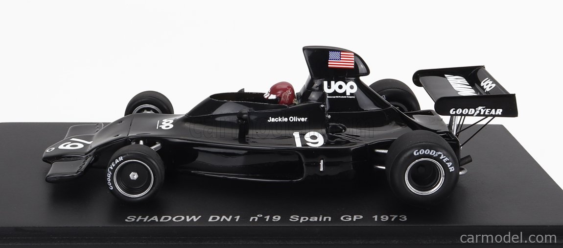 SPARK-MODEL S1682 Масштаб 1/43 | SHADOW F1 DN1 N 19 SPAIN GP 1973 JACKIE OLIVER BLACK