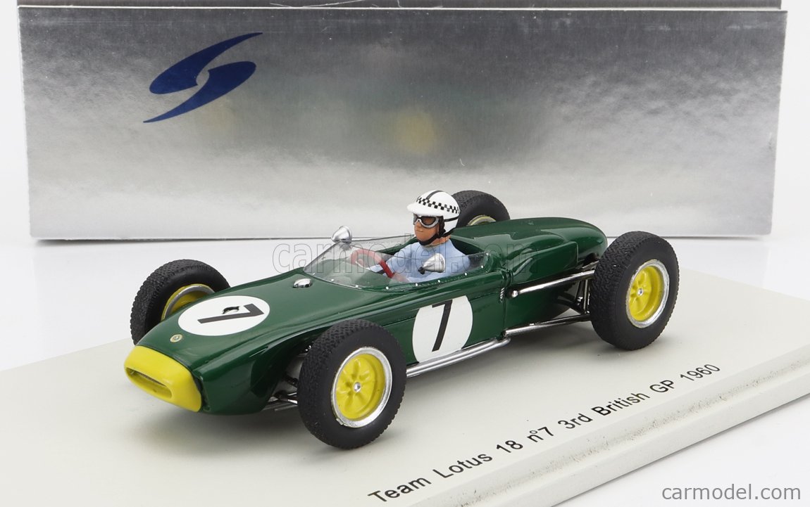 SPARK-MODEL S1824 Escala 1/43 | LOTUS F1 18 N 7 3rd BRITISH GP 1960 ...