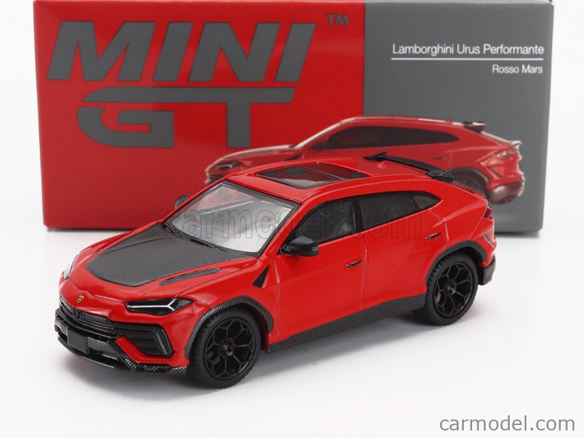 MINI-GT MGT00657-L Scale 1/64 | LAMBORGHINI URUS PERFORMANTE 2022 RED BLACK