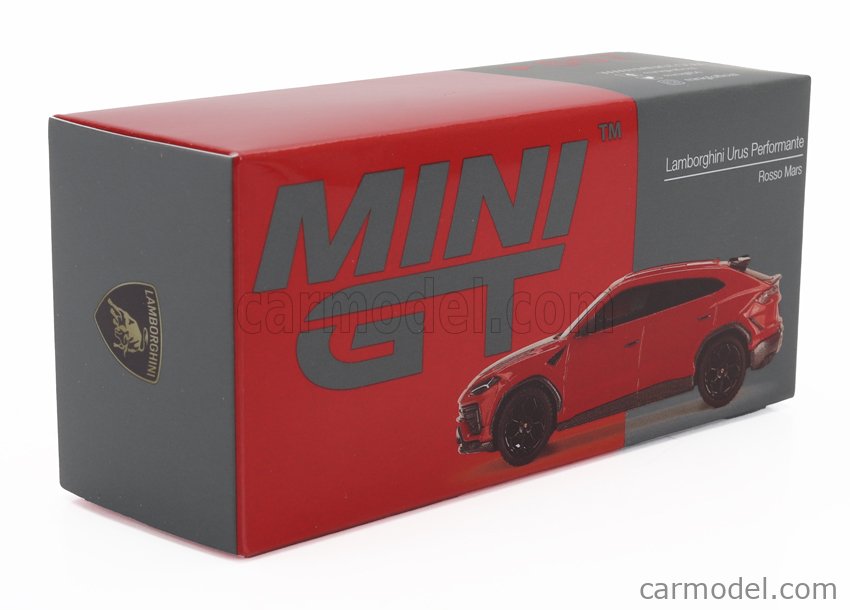 MINI-GT MGT00657-L Scale 1/64 | LAMBORGHINI URUS PERFORMANTE 2022 RED BLACK