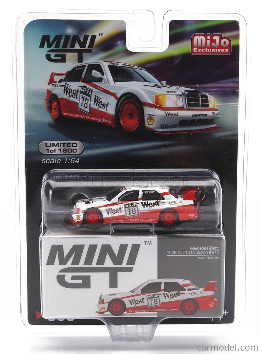 MINI-GT MGT00395-L-MJ Scale 1/64 | MERCEDES BENZ 190E 2.5 16V EVO2 TEAM ...