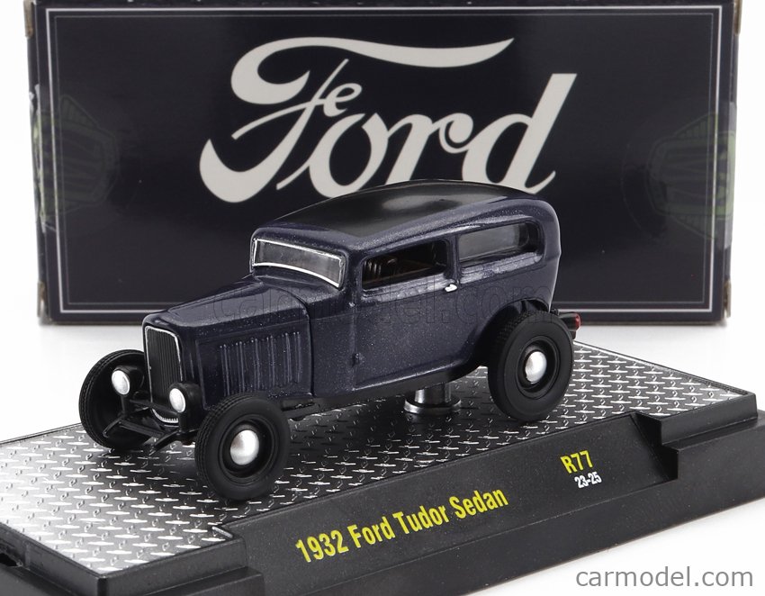 M2-MACHINES 32500-77-TUDOR Echelle 1/64 | FORD USA TUDOR SEDAN 1932 BLUE