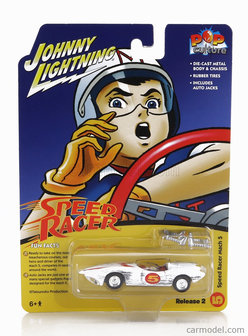 JOHNNY LIGHTNING JLSP159-JLCP004 Scale 1/64 | SPEED RACER MACH 5 2011 WHITE