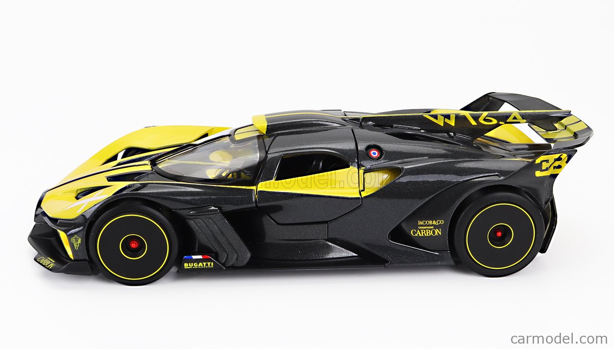 MAISTO 32911-YEL Scale 1/24 | BUGATTI BOLIDE W16 8.0 FOUR-TURBO 1850hp ...