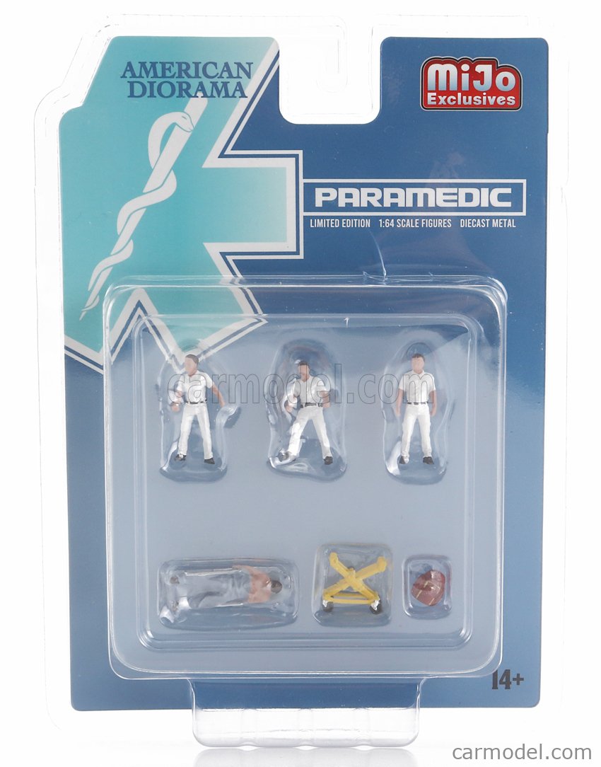 AMERICAN DIORAMA 76467MJ Masstab: 1/64 | FIGURES SET 4X MAN PARAMEDIC ...