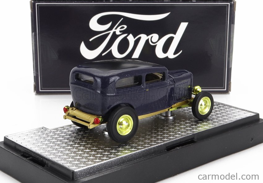 M2-MACHINES 32500-77-TUDOR-GOLD Scale 1/64 | FORD USA TUDOR SEDAN 1932 - GOLD WHEELS BLUE