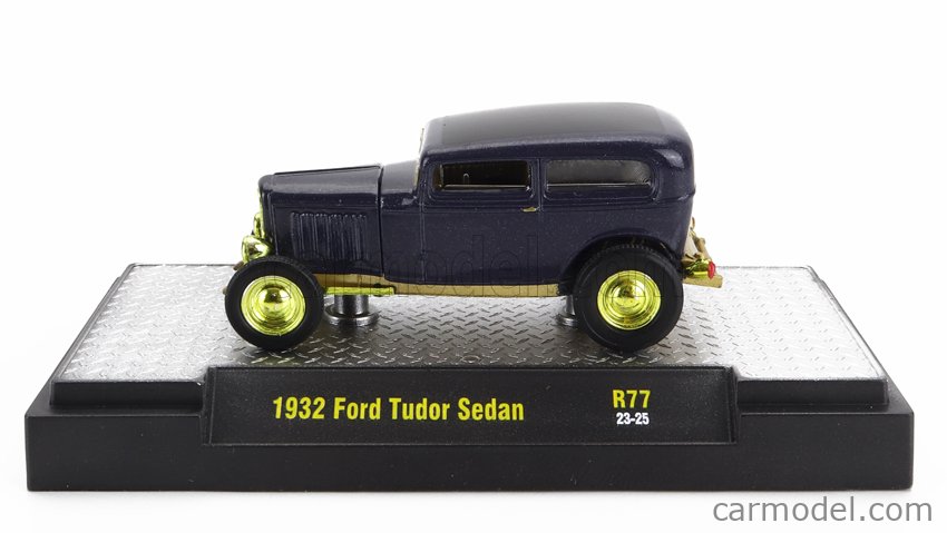 M2-MACHINES 32500-77-TUDOR-GOLD Scale 1/64 | FORD USA TUDOR SEDAN 1932 - GOLD WHEELS BLUE