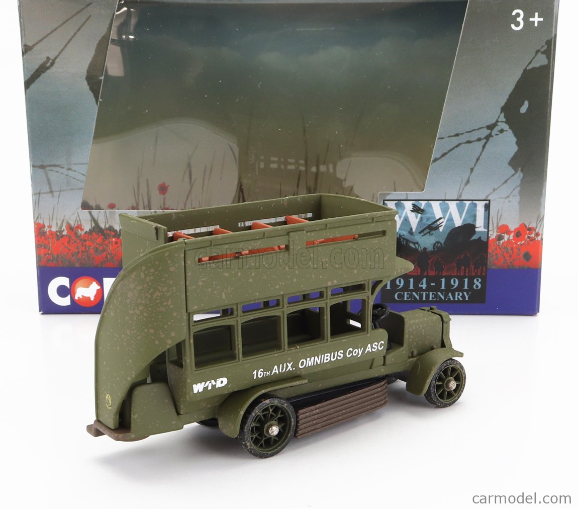 CORGI CS90611 Scale 1/87 | AEC TYPE B OLD BIL MILITARY BUS 1914 ...