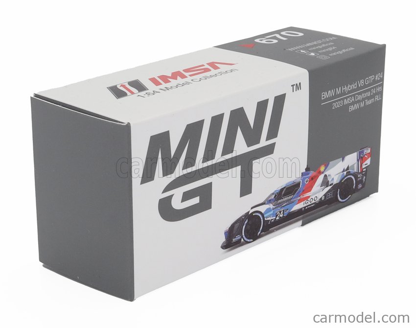 MINI-GT MGT00670-L Scale 1/64 | BMW M-HYBRID V8 GTP TEAM RLL N 24 24h ...