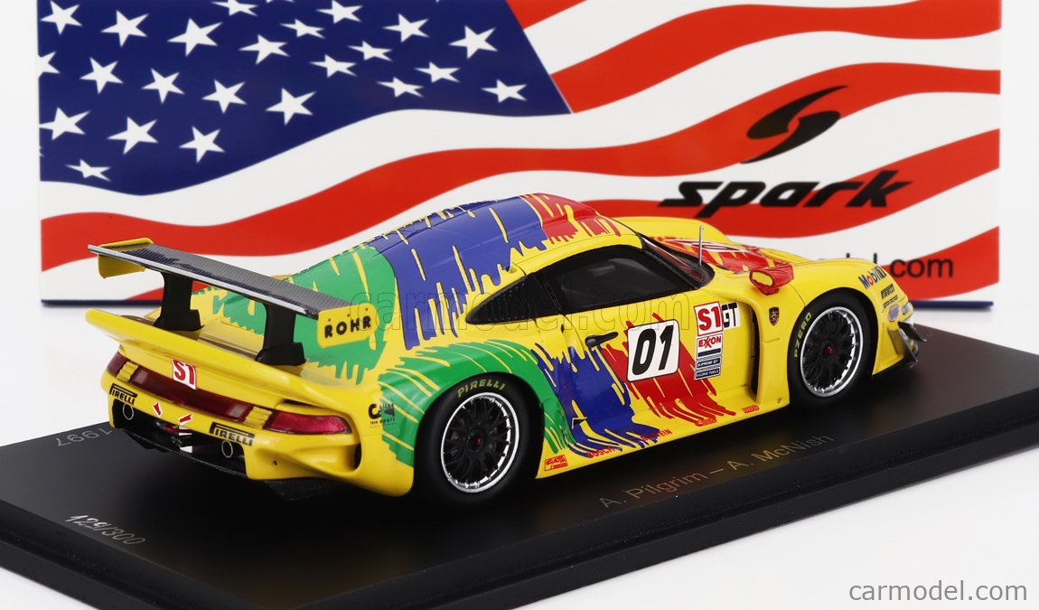 SPARK-MODEL US211 Scale 1/43 | PORSCHE 911 GT1 TEAM ROHR MOTORSPORT N ...