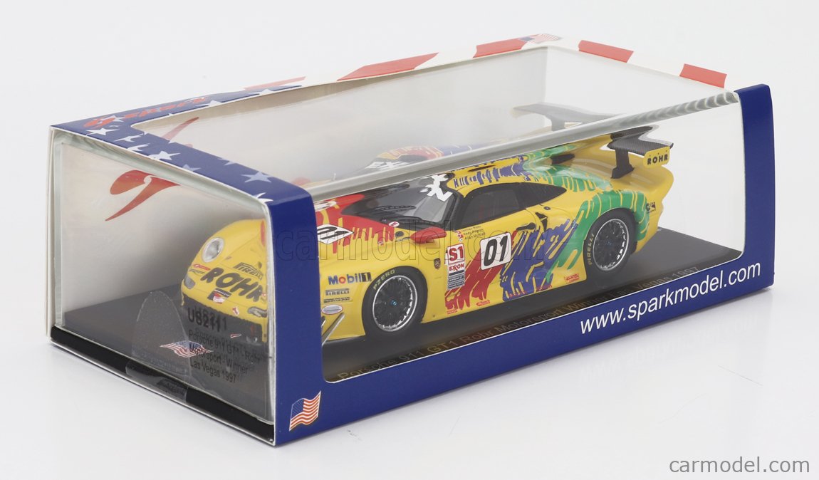 SPARK-MODEL US211 Scale 1/43 | PORSCHE 911 GT1 TEAM ROHR MOTORSPORT N ...