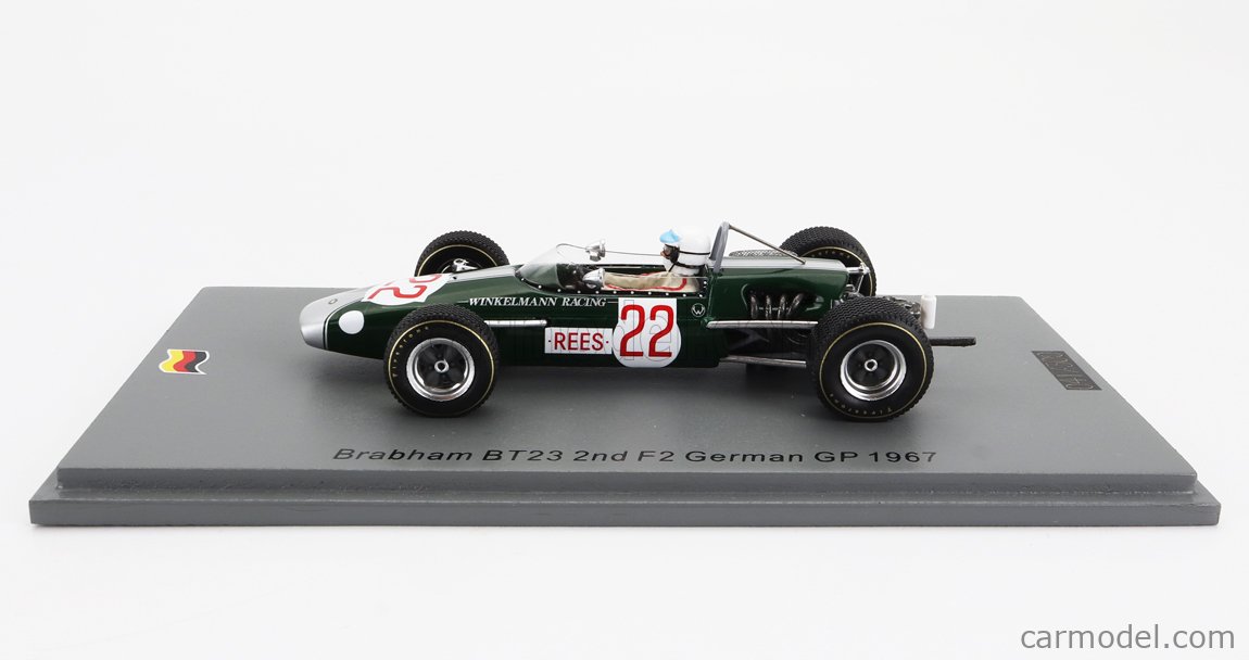 SPARK-MODEL SG715 Scale 1/43 | BRABHAM F2 BT23 N 22 2nd GERMAN GP 1967 ...