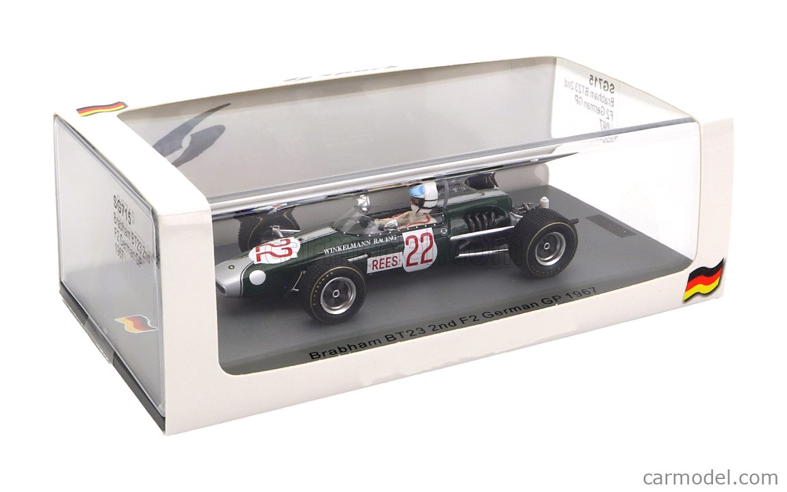 SPARK-MODEL SG715 Scale 1/43 | BRABHAM F2 BT23 N 22 2nd GERMAN GP 1967 ...