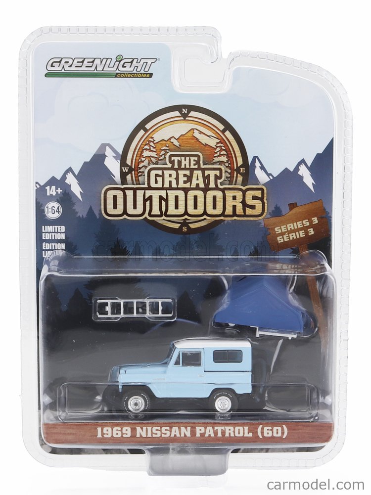 GREENLIGHT 38050A Scale 1/64 | NISSAN PATROL 1969 LIGHT BLUE