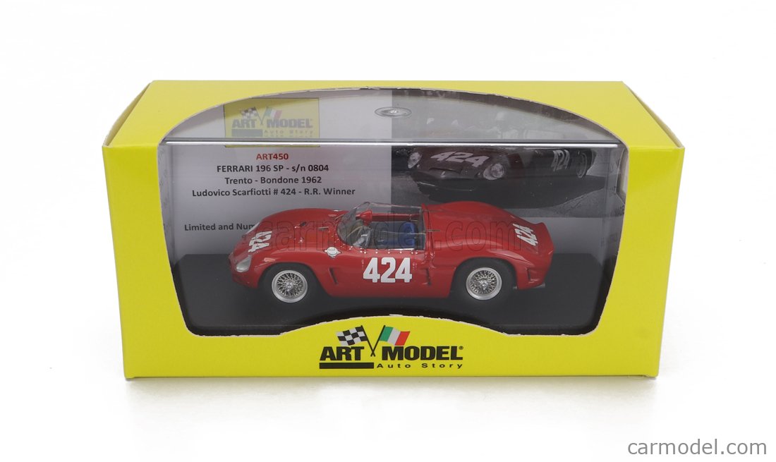 ART-MODEL ART450 Echelle 1/43 | FERRARI 196 SP s/n 0804 N 424 WINNER ...