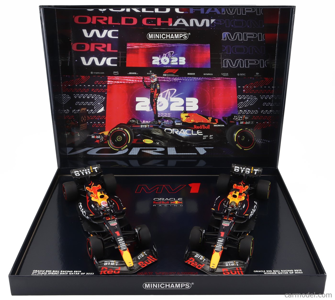 MINICHAMPS 112231801 Masstab: 1/18 | RED BULL SET 2X F1 RB19 TEAM ...