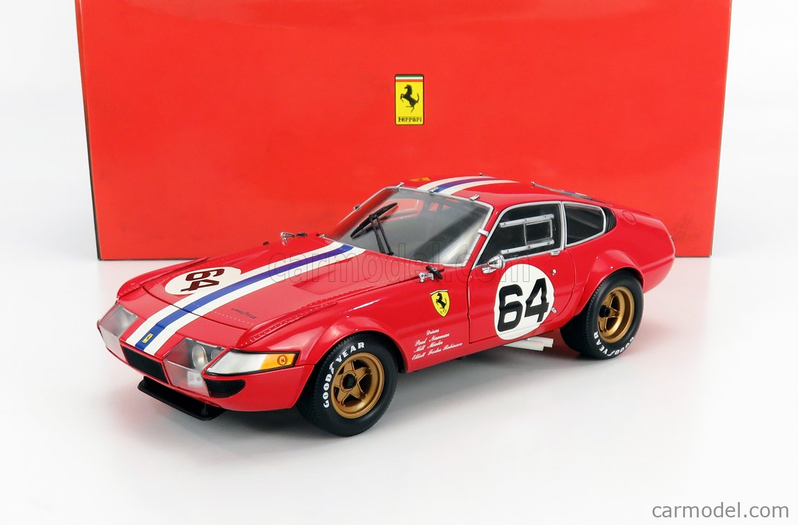 KYOSHO 08163A Scale 1/18 | FERRARI 365 GTB/4 TEAM FERRARI MODENA SPORTS CARS N 64 24h DAYTONA ...