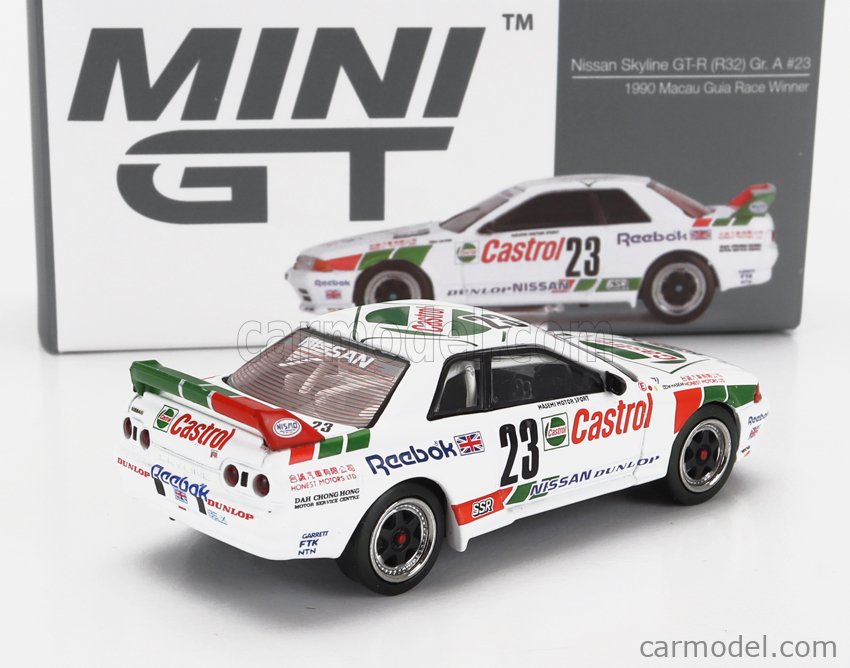 MINI-GT MGT00592-R Scale 1/64 | NISSAN SKYLINE GT-R (R32) Gr.A CASTROL ...