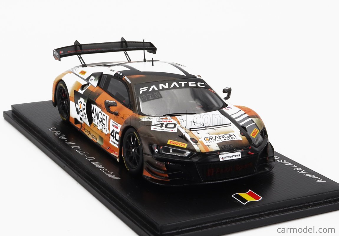 SPARK-MODEL SB704 Scale 1/43 | AUDI R8 LMS GT3 EVO II TEAM AUDI SPORT ORANGE 1 N 40 7th 24h SPA ...