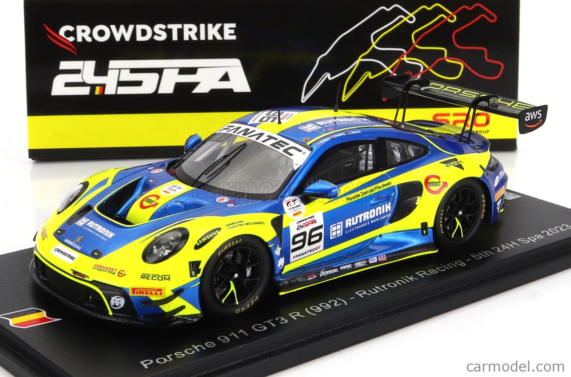SPARK-MODEL SB702 Scale 1/43 | PORSCHE 911 992 GT3 R TEAM RUTRONIK ...