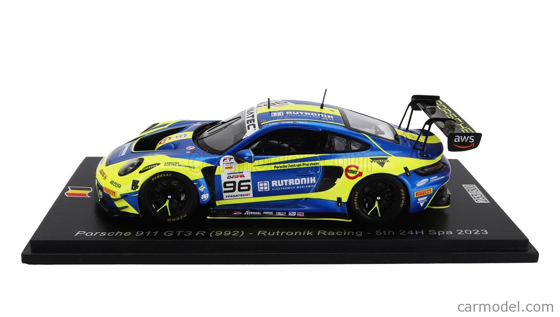 SPARK-MODEL SB702 Scale 1/43 | PORSCHE 911 992 GT3 R TEAM RUTRONIK ...
