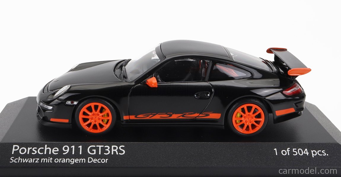 MINICHAMPS 403066012 Scale 1/43 | PORSCHE 911 997 GT3 RS COUPE 2006 BLACK ORANGE