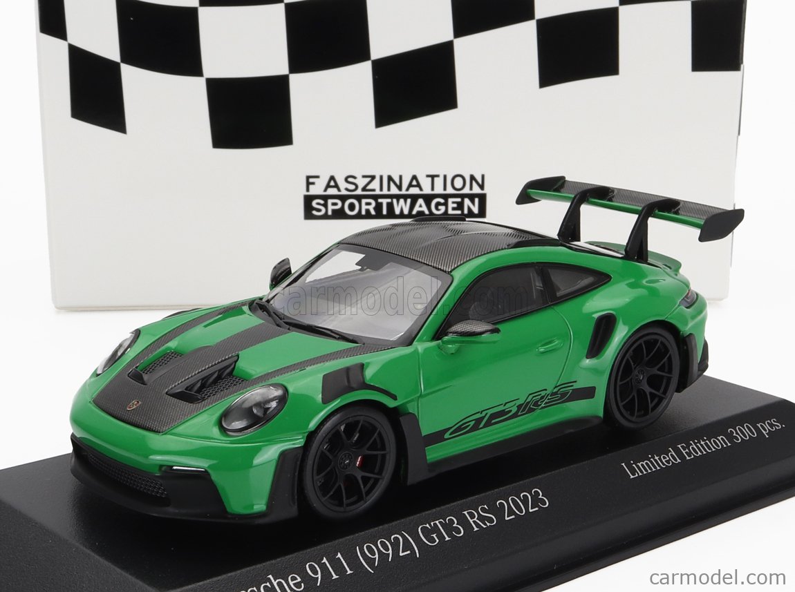 MINICHAMPS 413062112 Scale 1/43 | PORSCHE 911 992 GT3 RS COUPE WEISSACH PACKAGE 2023 GREEN BLACK