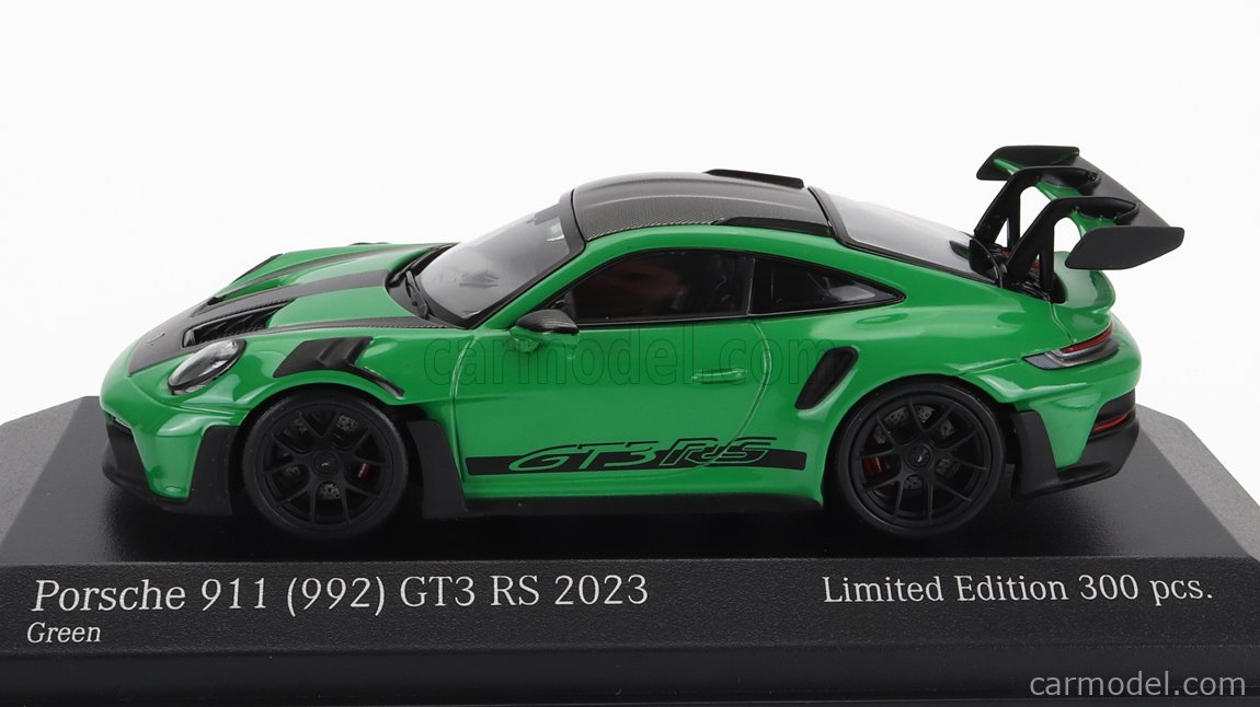 MINICHAMPS 413062112 Scale 1/43 | PORSCHE 911 992 GT3 RS COUPE WEISSACH PACKAGE 2023 GREEN BLACK