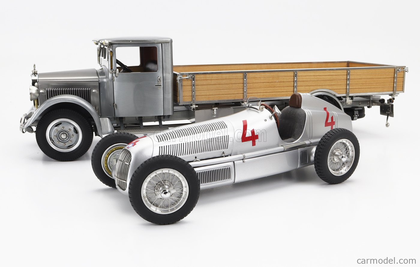 CMC BU-003 Scale 1/18 | MERCEDES BENZ SET 2X LO2750 PLATFORM TRUCK WITH ...