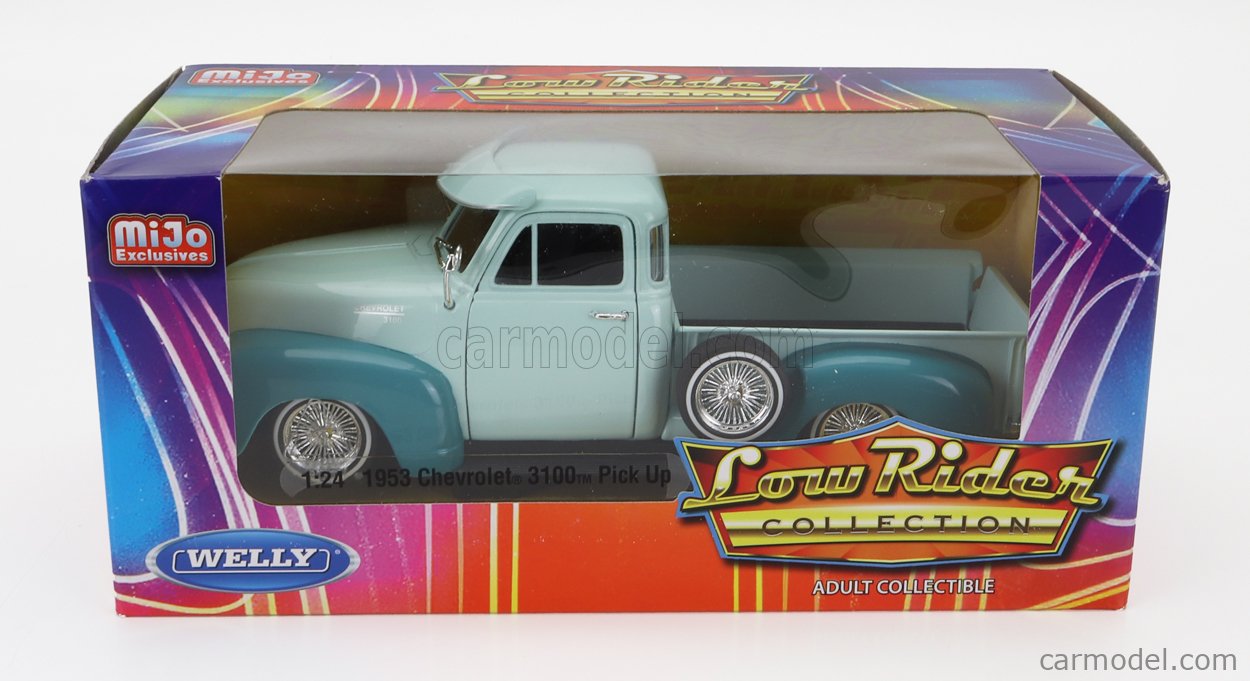 WELLY WE22087LRW-GRN Scale 1/24 | CHEVROLET 3100 PICK-UP LOW RIDER 1953 ...