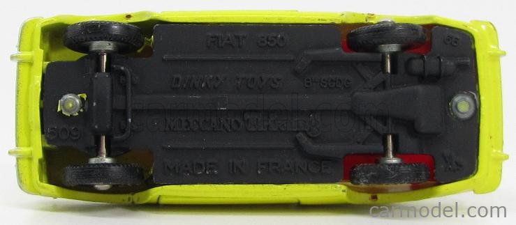 DINKY FRANCE 509 Escala 1/43 | FIAT 850 YELLOW