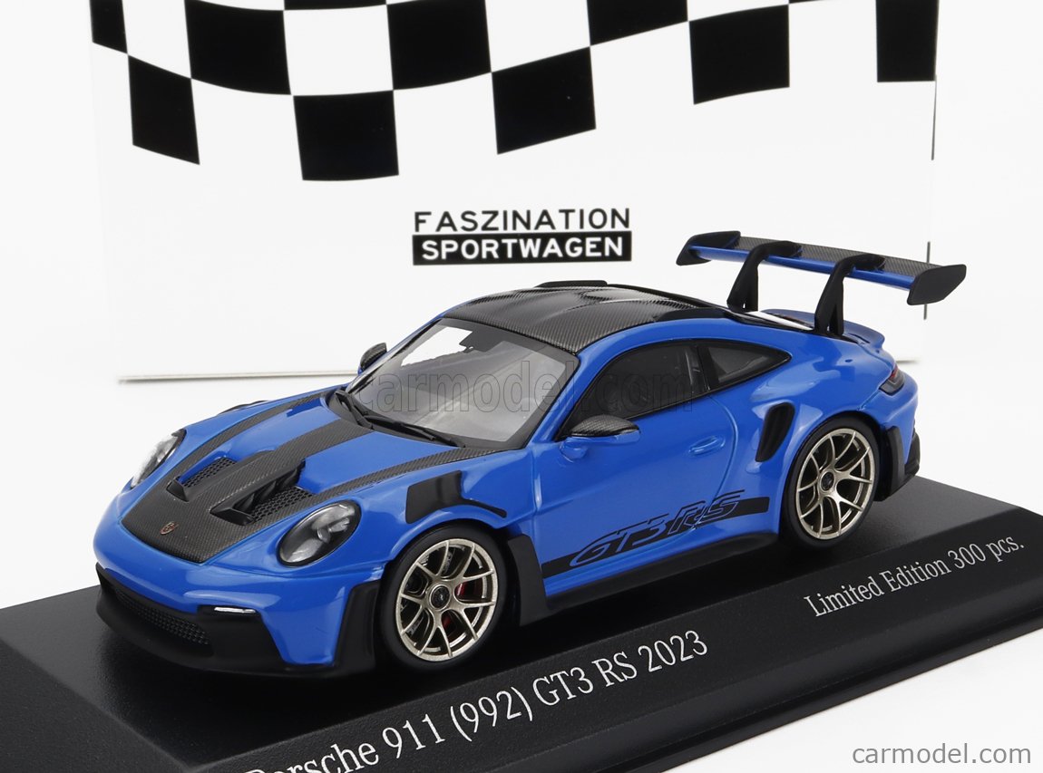 MINICHAMPS 413062110 Echelle 1/43 | PORSCHE 911 992 GT3 RS COUPE WEISSACH PACKAGE 2023 BLUE BLACK