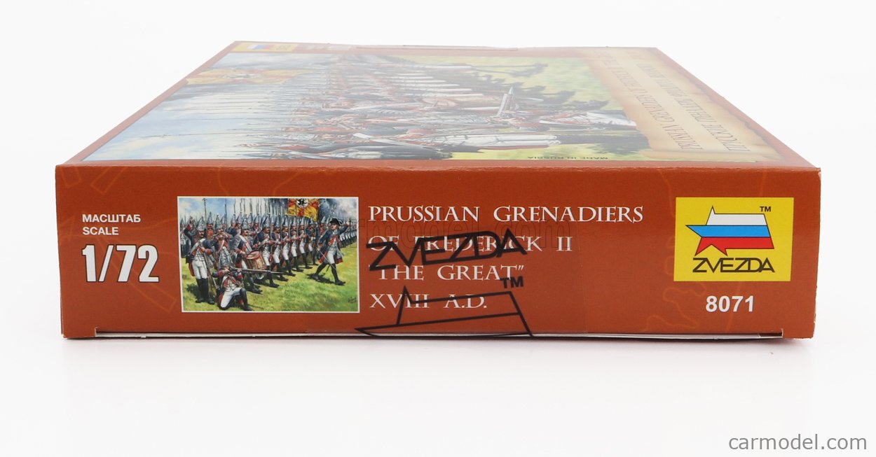 ZVEZDA 8071 Scala 1/72 | FIGURES PRUSSIAN GRENADIERS OF FREDERICK II ...